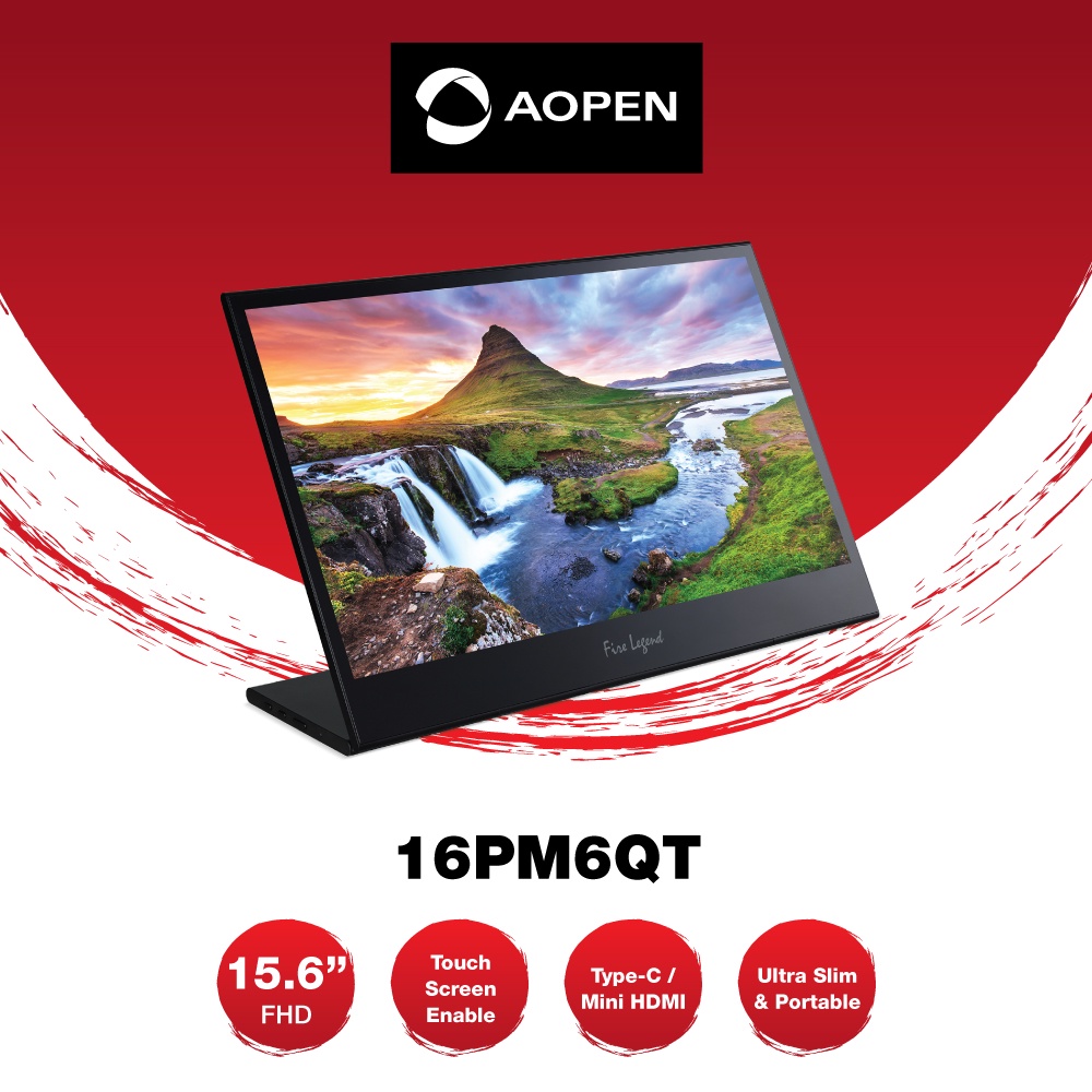 AOPEN 16PM6QT 15.6-Inch FHD IPS Zero Frame Touch LCD Professional ...