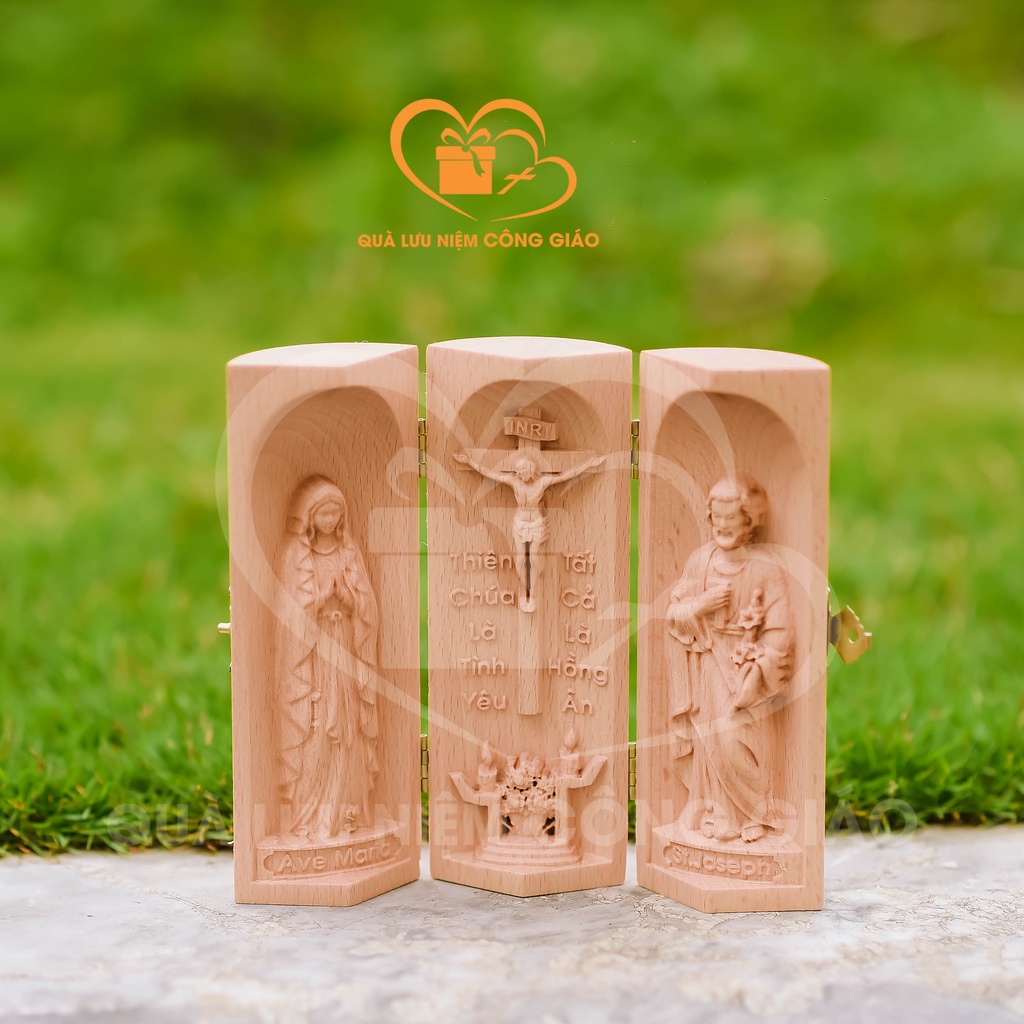 Mini Wooden Altar Set 15cm Tall Catholic Souvenirs | Shopee Singapore