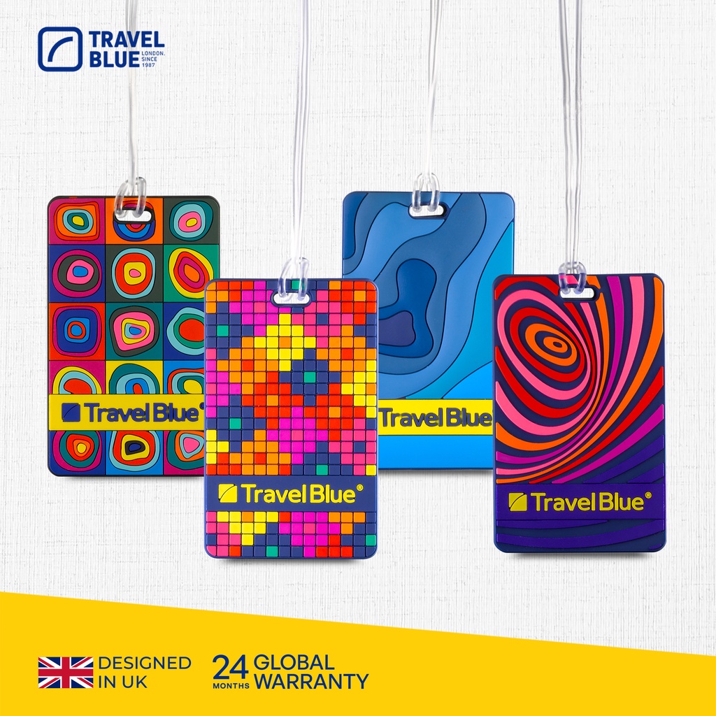 Travel Blue Luggage Name Tags Colorful Bag Tags for Identification ...