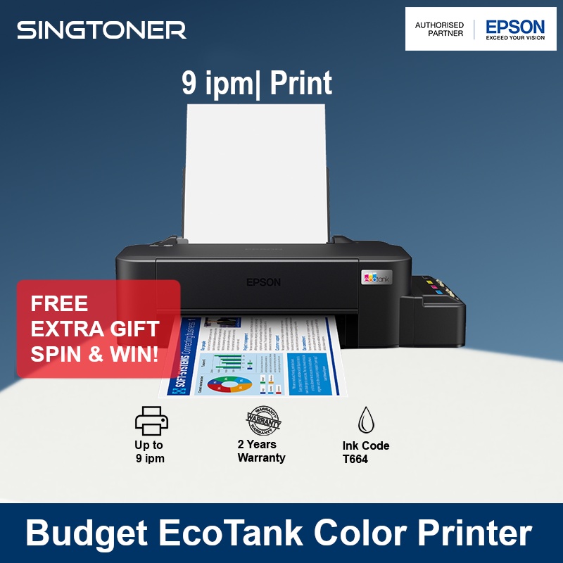 Epson EcoTank L121 L-121 121 Replacement of L120 L 120 Ink Tank Printer ...