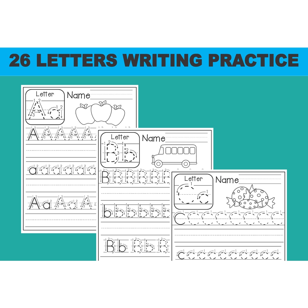 Nursery English Writing Practice from A to Z | Shopee Singapore