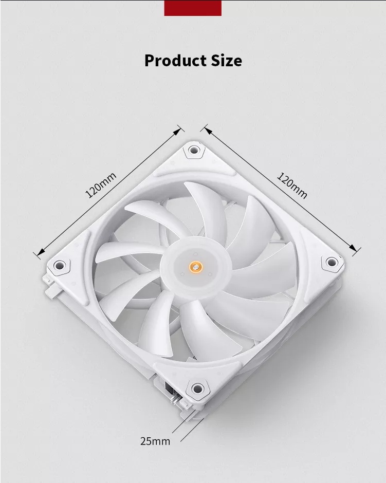 JONSBO ZF120 3 In 1 5V ARGB Fan Pack Computer Case Fan Wireless Tandem ...