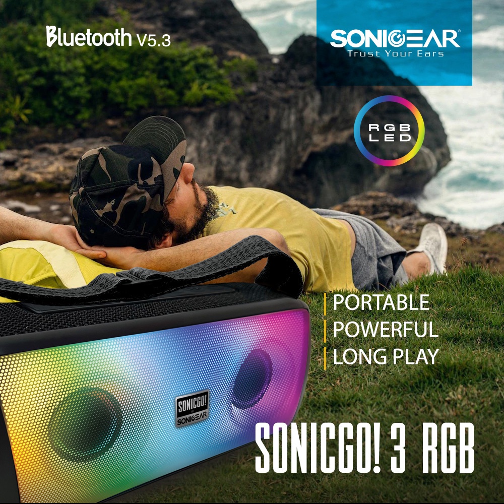 SonicGear SonicGo 3 Portable Speaker Built In Mic with Dynamic Light ...
