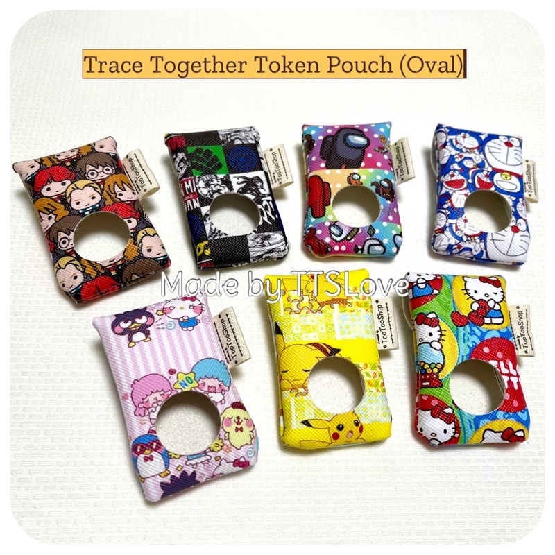 Tootooshop Trace Together Token Pouch (Oval) - Free ball chain with ...