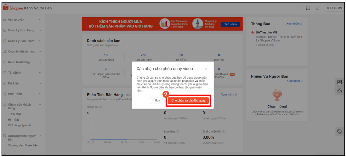 Hướng dẫn quay video màn hình khi Người Bán cần Shopee hỗ trợ | Học ...