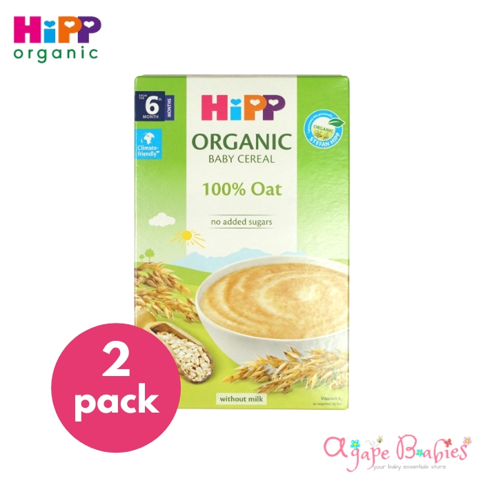 [2-Pk] HiPP Organic Cereal Baby's 100% Oat No Added Sugars Without Milk ...