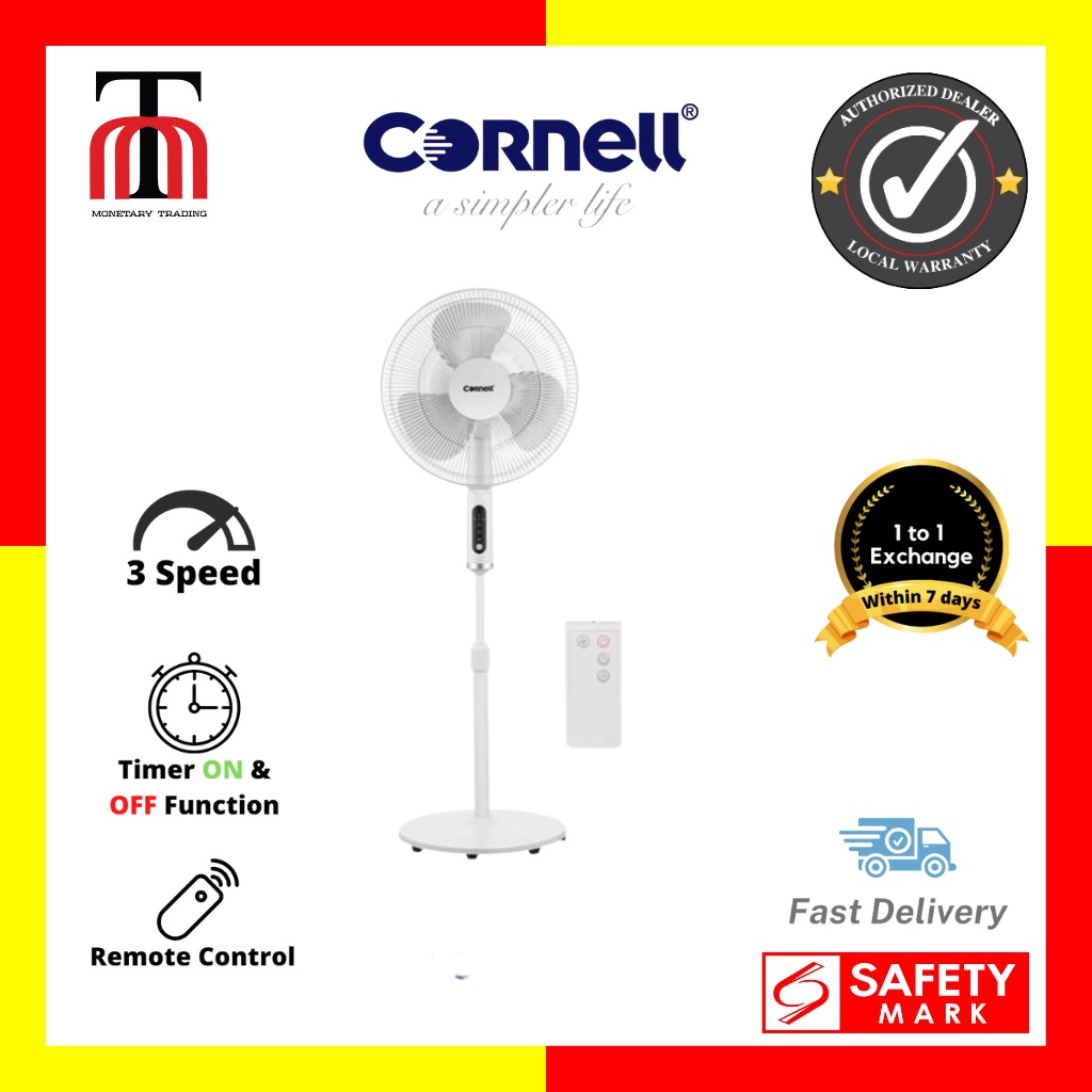 Cornell 16" Stand Fan with Remote Control (CFN-S16TRC) | Shopee Singapore