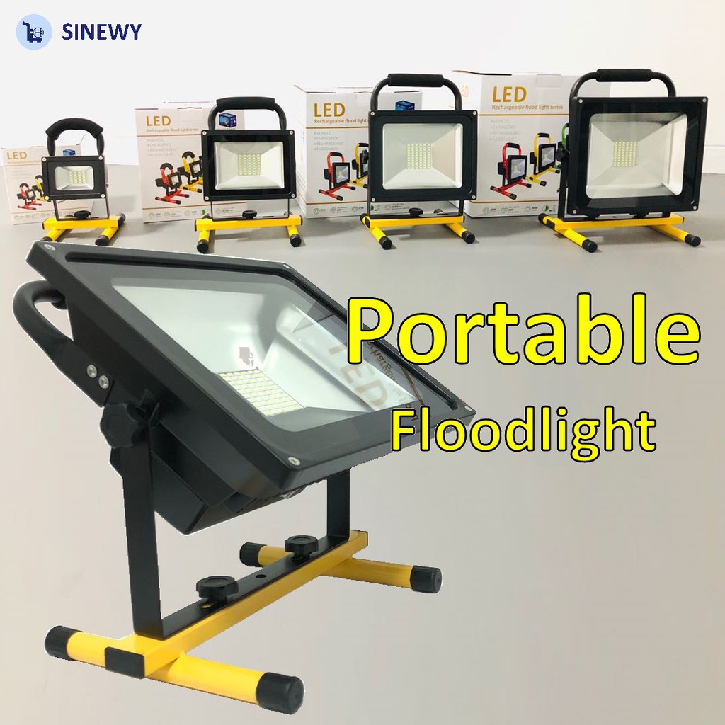 LED FloodLight Portable Rechargeable | Shopee Singapore