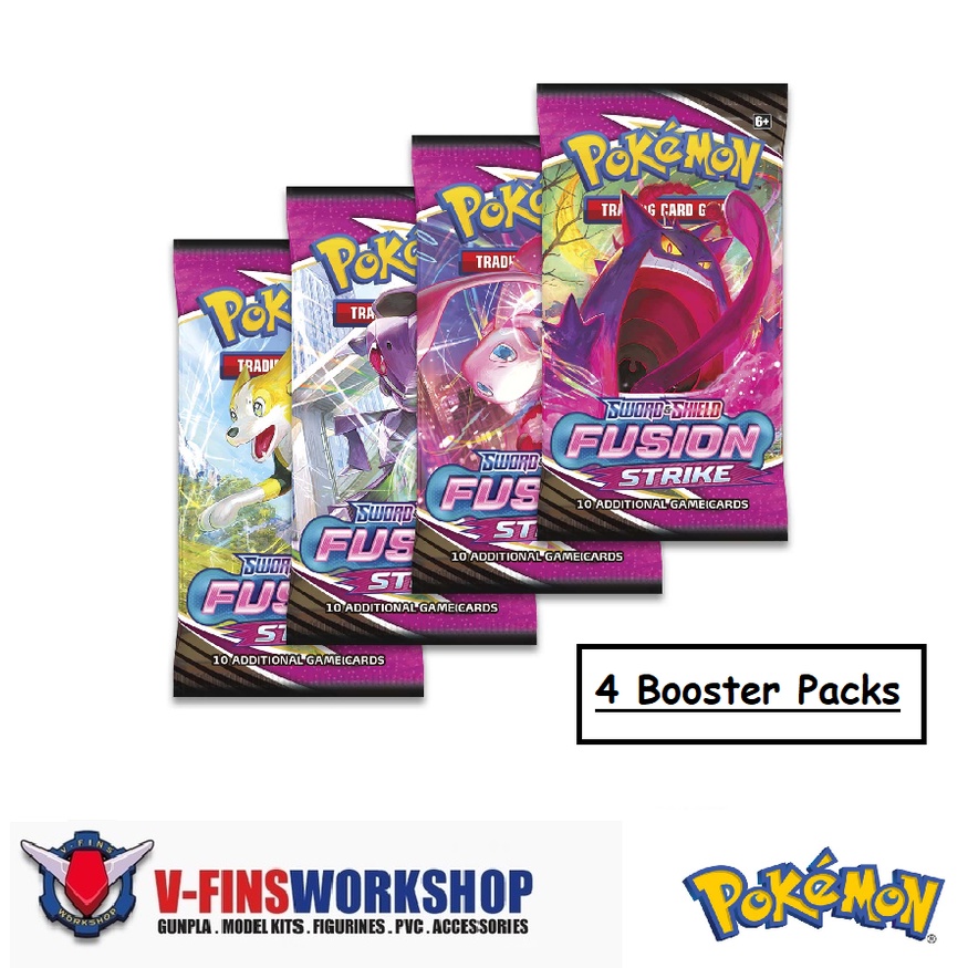 Pokemon TCG (English) - (SS8) Fusion Strike Booster Pack (4 Packs ...