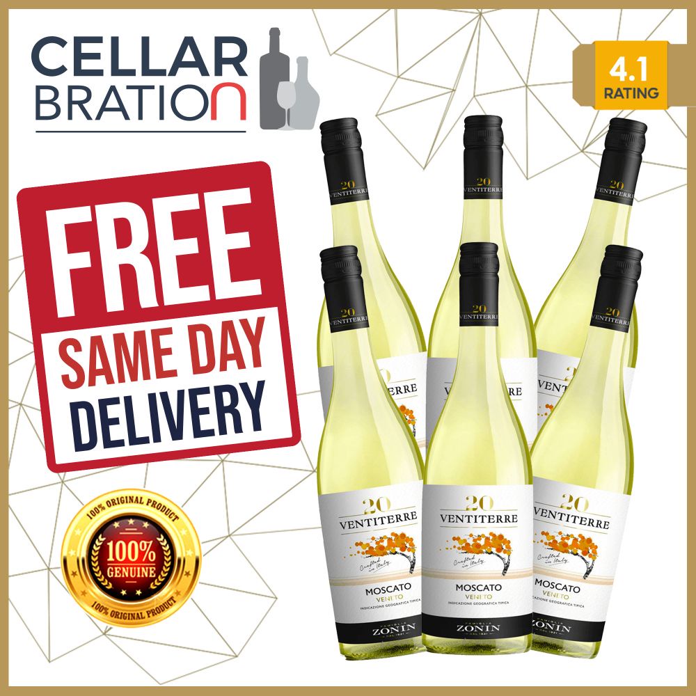 [SAME DAY DELIVERY] [BUNDLE OF 6] Zonin Ventiterre Moscato White Wine ...