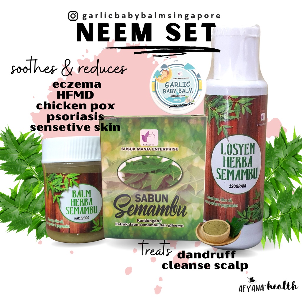 NEEM SET / SEMAMBU SET ( NEEM SOAP / NEEM BALM / NEEM LOTION) BY SUSUK ...