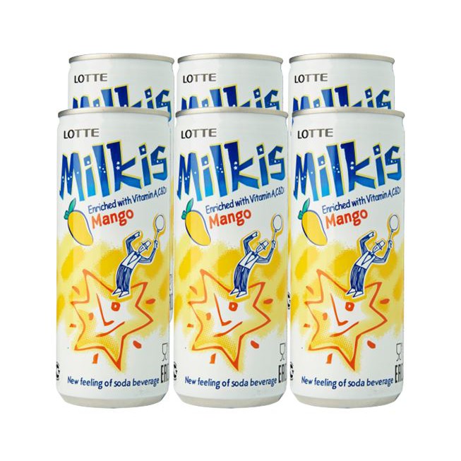 LOTTE Milkis Mango Soda - Pack (6 x 250ml) | Shopee Singapore
