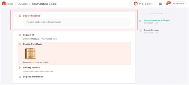 Responding to Shopee Mall Return/Refund requests | Shopee MY Seller ...