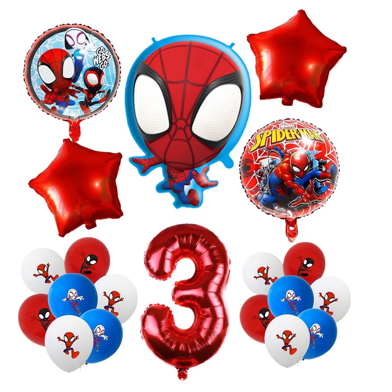 26pcs Spiderman and His Amazing Friends Theme Balloon Boys Birthday ...