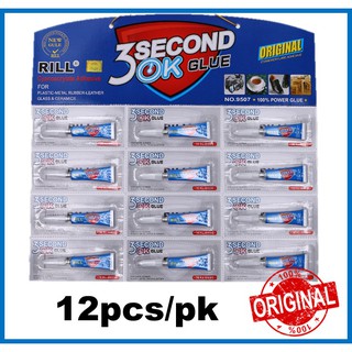 [12pcs] 3 seconds OK SUPER GLUE/ELEPHANT GLUE Super Glue Super Fast ...