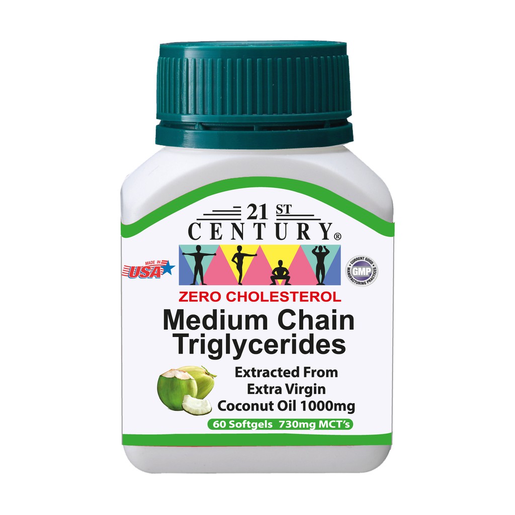 21st Century Medium Chain Triglycerides (MCT) From Coconut Oil, 60 ...