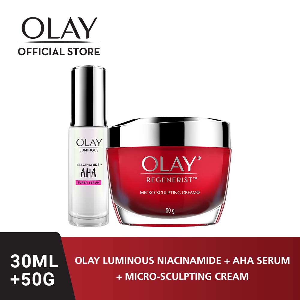 [Bundle of 2] Olay Luminous Niacinamide + AHA Face Super Serum 30ml ...