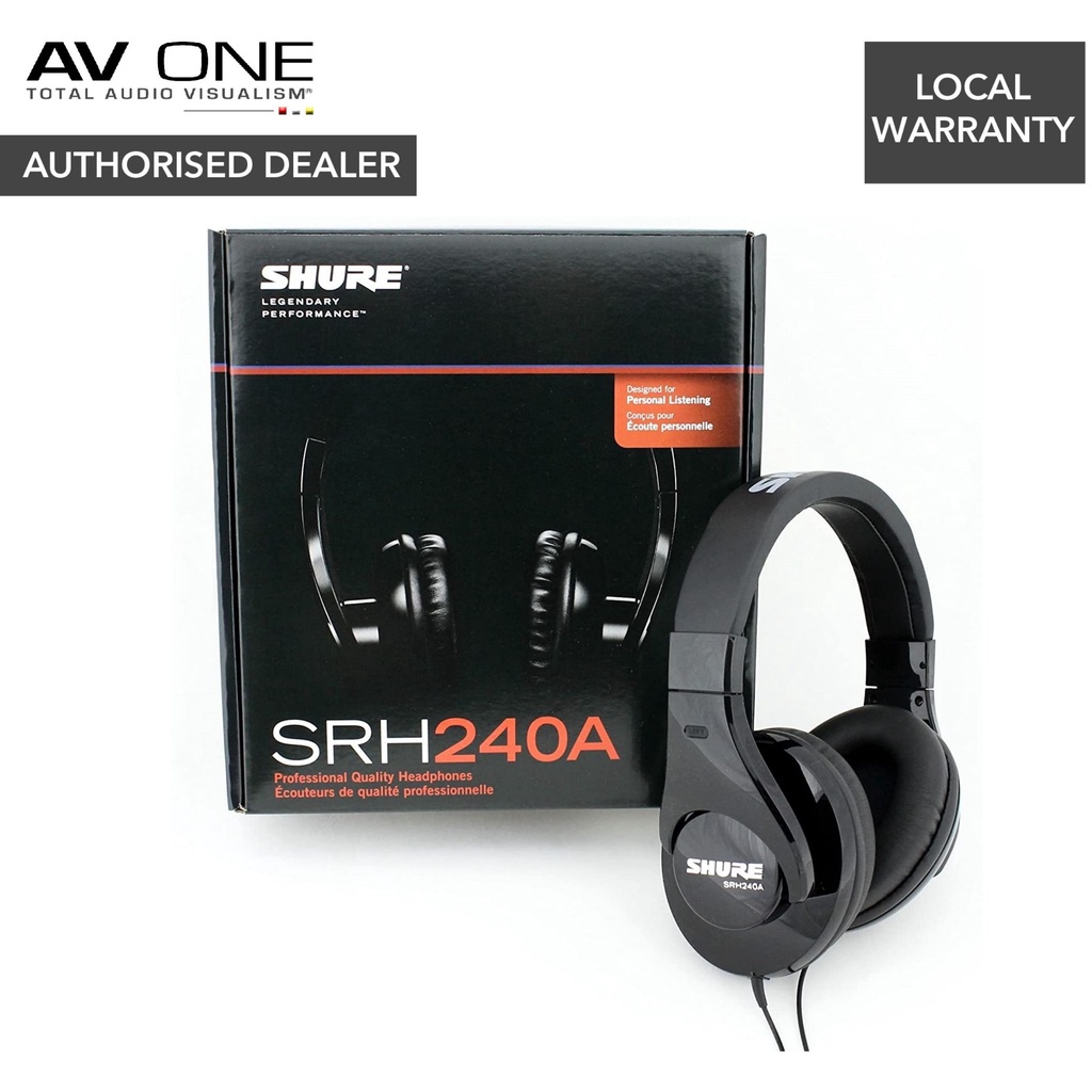 Shure SRH240A Professional Quality Headphones - AV One Authorized ...