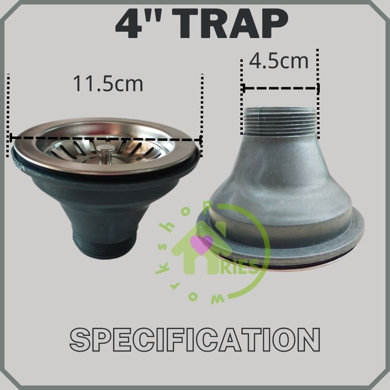 Stainless Steel Sink Waste Trap / Sink Trap / Basin Trap Kitchen Sink ...