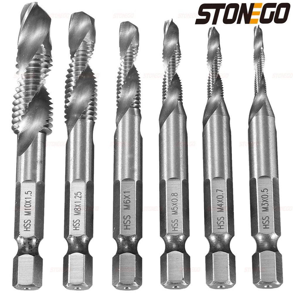 1PC HSS 4341 HSS 6542 Thread M3 M4 M5 M6 M8 M10 Screw Tap Drill Bits ...