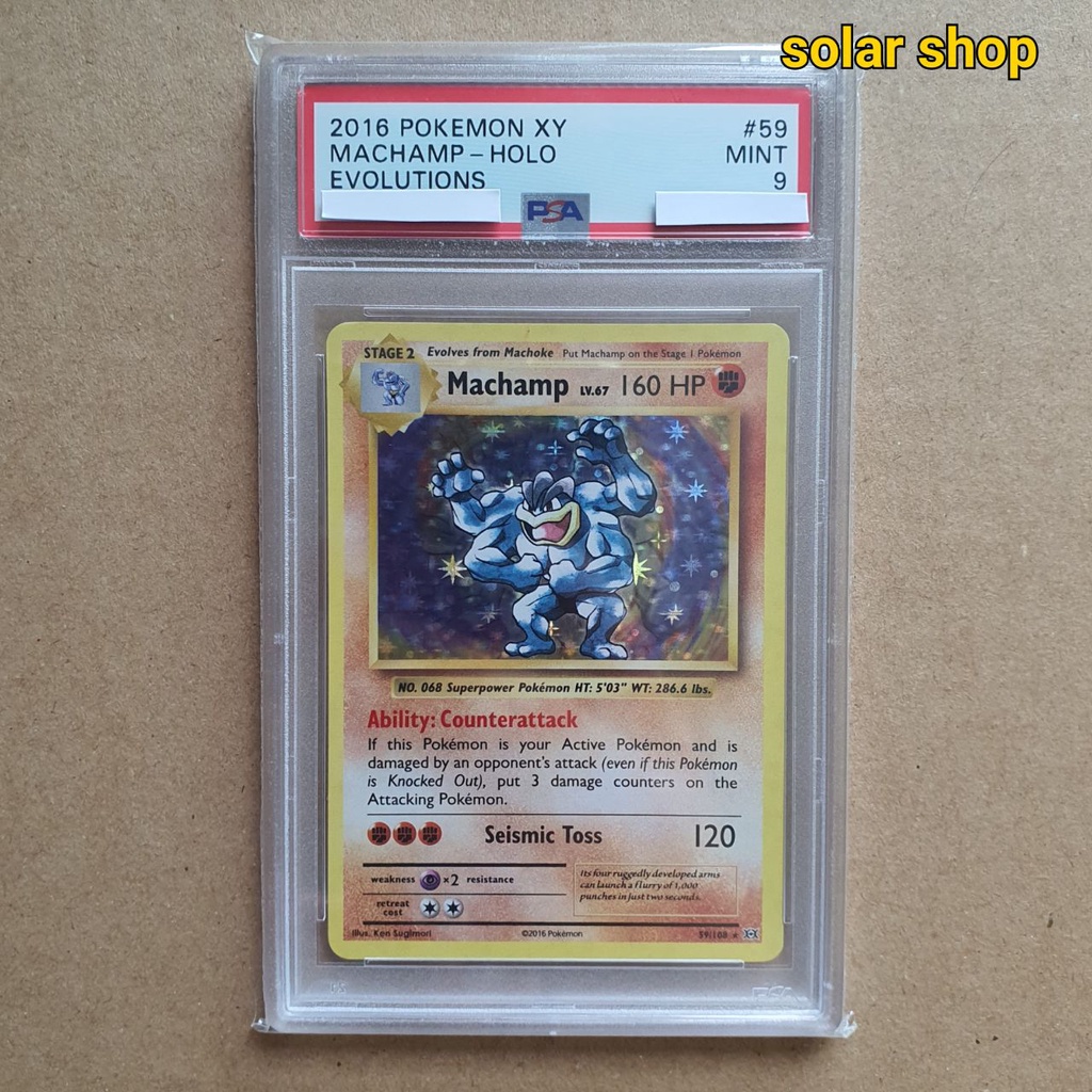 Pokemon TCG Evolutions Machamp Holo PSA 9 Slab Graded Card | Shopee Singapore