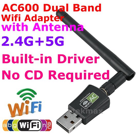 Built-in Driver Fast AC600 Dual Band 2.4G + 5G Hz Wireless USB Wifi ...