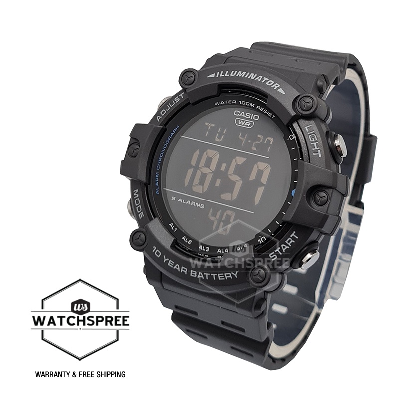 Casio Men's Digital Black Resin Band Watch AE1500WH-8B AE-1500WH-8B | Shopee Singapore