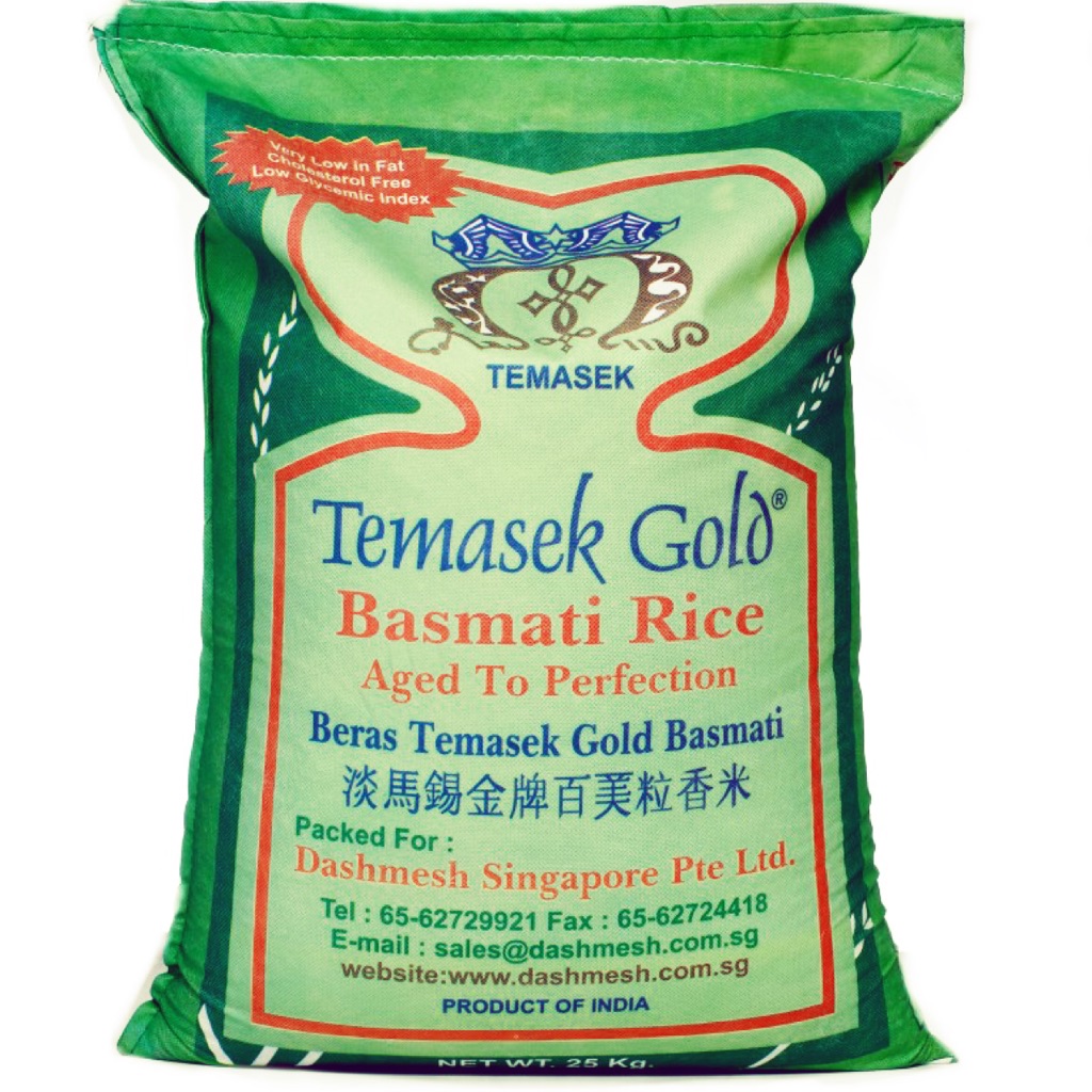 TEMASEK GOLD PREMIUM BASMATI RICE (25KG) | 1121 LONG GRAIN RICE ...