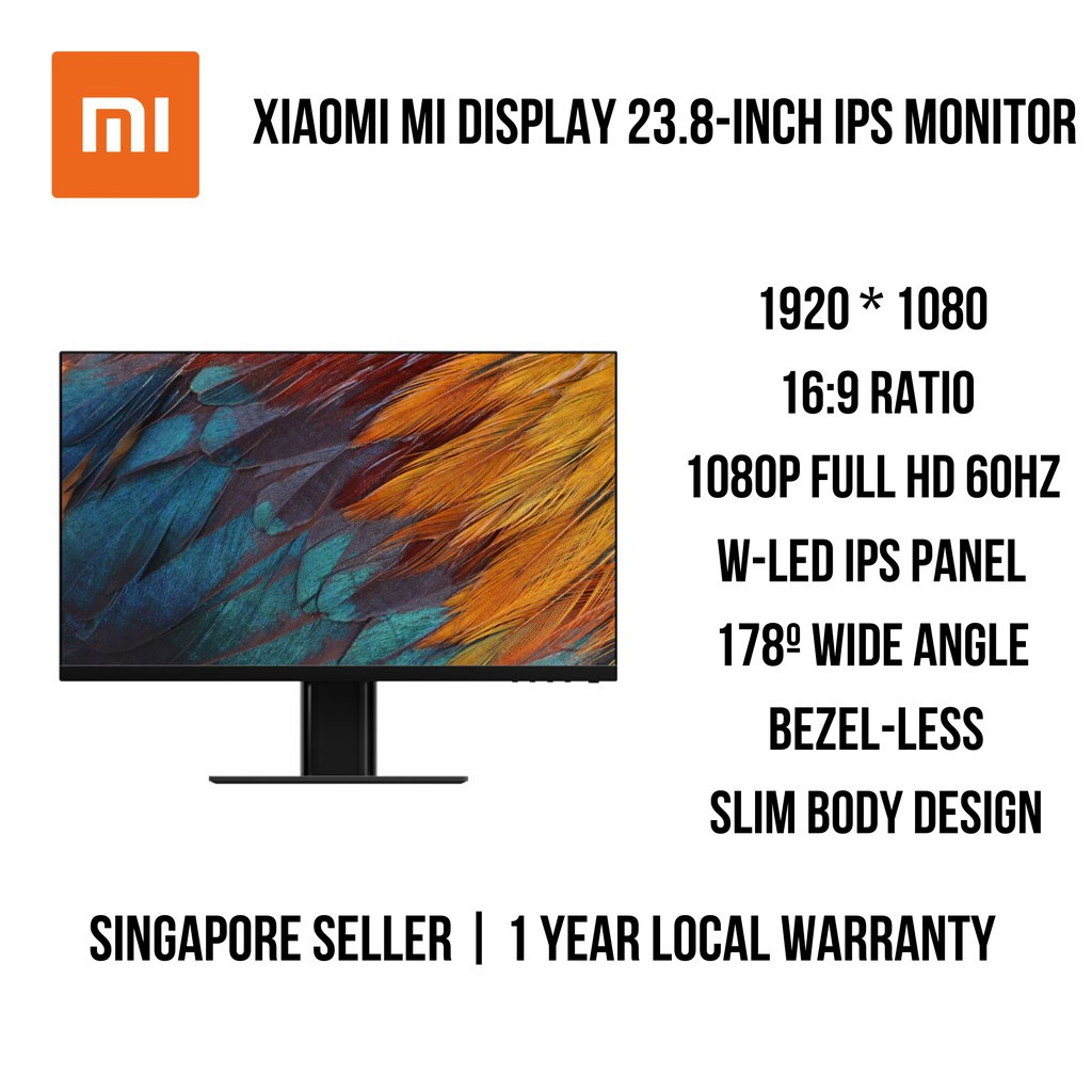 Xiaomi Mi Display 23.8 Inch Gaming / IPS Monitor Full HD 1080p with ...