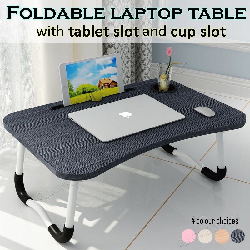 60cmx40cm BIG Portable Foldable Laptop Table / Laptop Desk with tablet ...