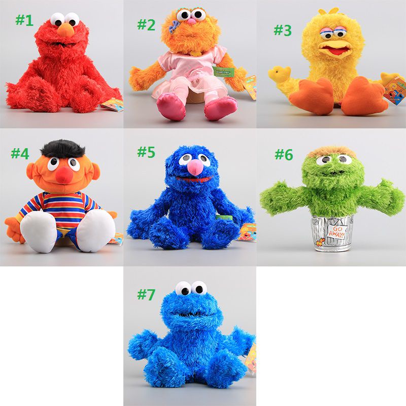 Sesame Street Plush Toy Hand Puppet Stuffed Doll Elmo Cookie Monster ...