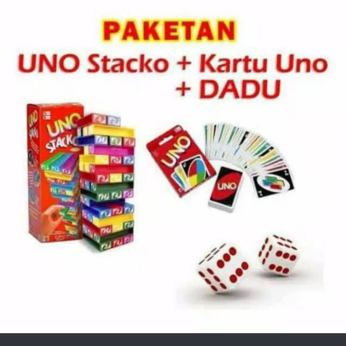 Uno Stacko Beams & UNO Flip Staco 2 Dice Cards | Shopee Singapore