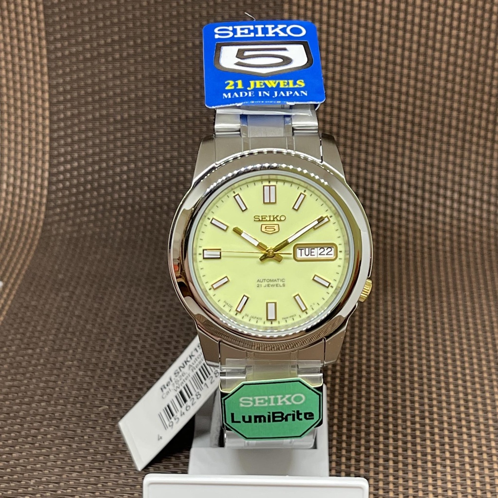Seiko 5 SNKK19J1 Lumibrite Automatic 21 Jewels Made In Japan Analog Men ...