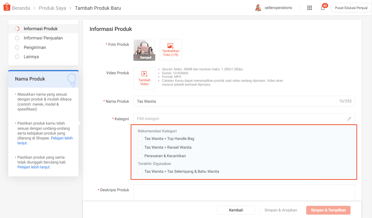 Tentang Rekomendasi Kategori dan Atribut | Pusat Edukasi Penjual Shopee ...