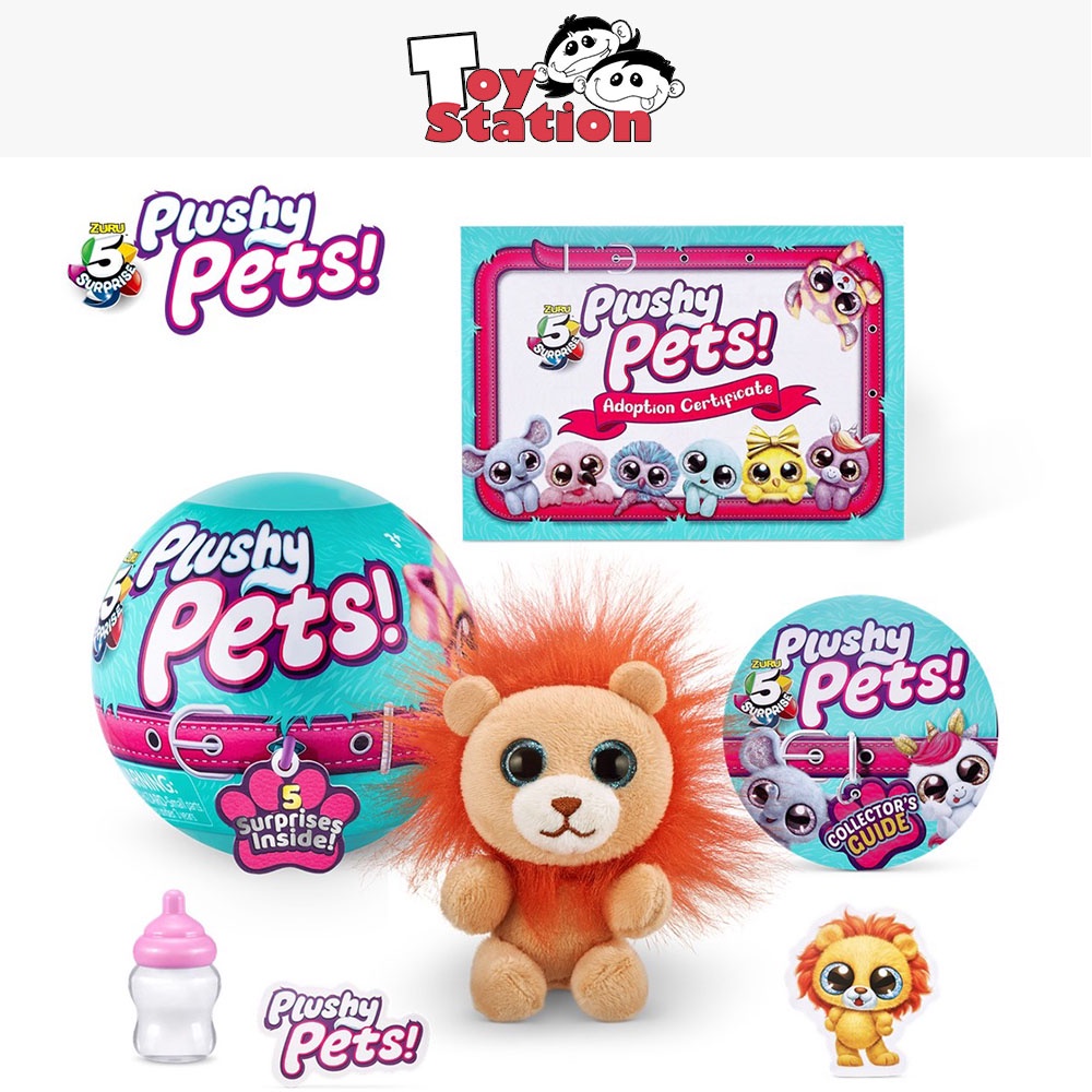 ZURU 5 Surprise Plushy Pets Mystery Collectible Capsule Assorted ...
