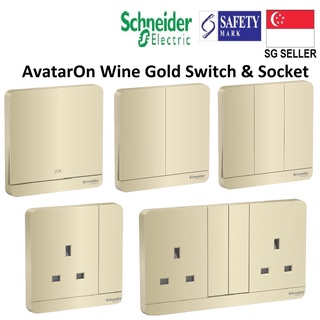 Schneider Electric AvatarOn Switch Wine Gold Avatar On | Shopee Singapore