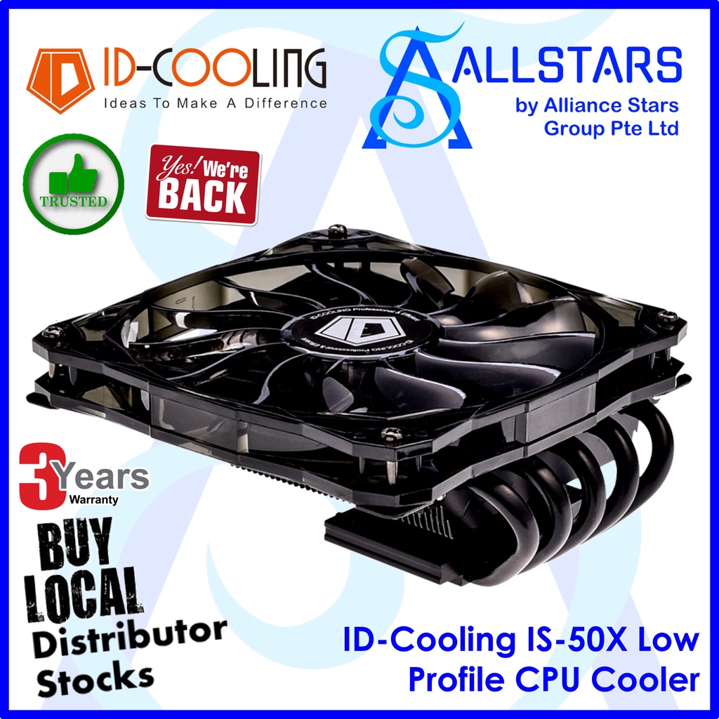 IDCooling / ID-Cooling IS-50X Low Profile CPU Cooler / support LGA1700 ...
