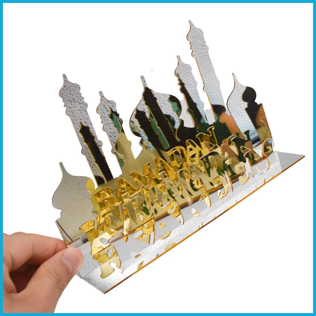 Eid Mubarak Decor Ramadan Mubarak Festival Decoration Acrylic Golden ...
