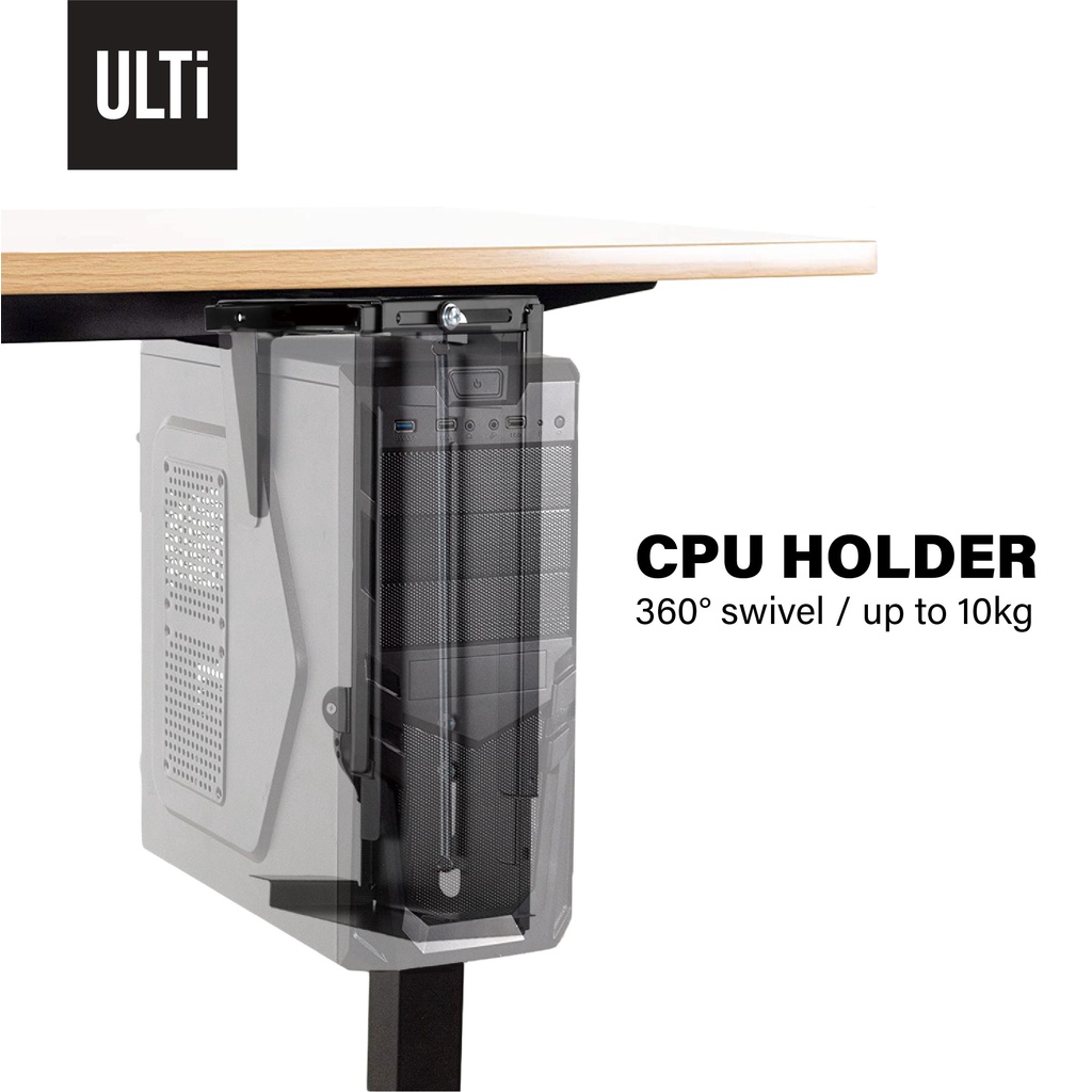 ULTi Heavy-duty PC Holder, Adjustable Under Desk Tower Mount, Computer ...