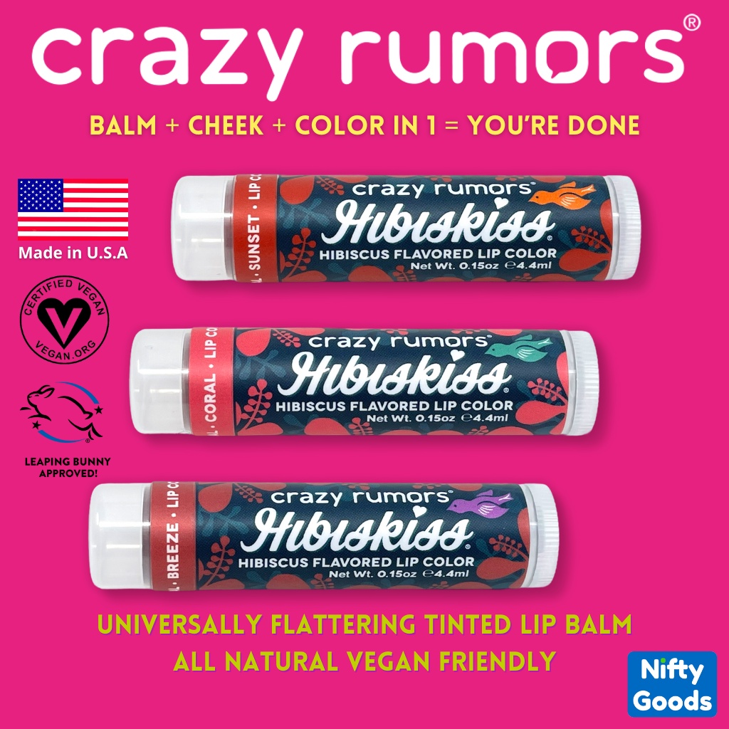 🌺 Crazy Rumors Hibiskiss Tinted Lip Balm 🌺 | Shopee Singapore