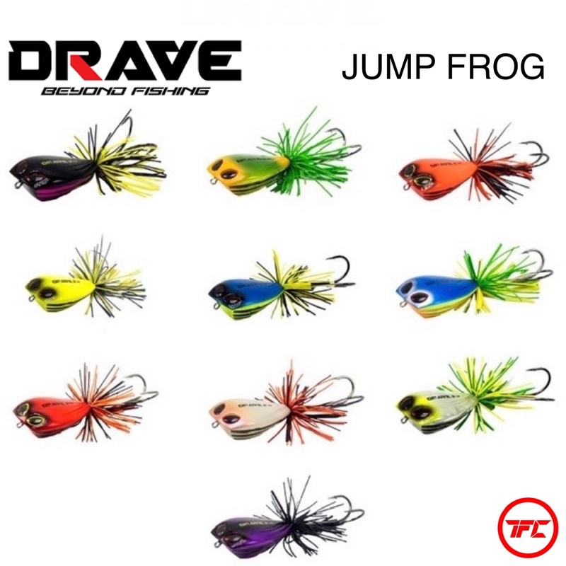 DRAVE Jump Frog JF45 JF65 JF90 Fishing Lure Jumpfrog Snakehead Toman ...