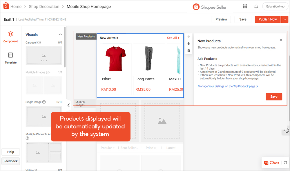 Adding Decoration Components | MY Seller Education [Shopee]