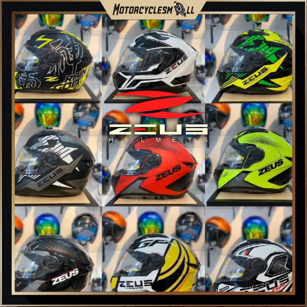 [CLEARANCE] ZEUS Helmet FULLFACE 811A / 2 in 1 GJ-613 Dua Alam Open ...