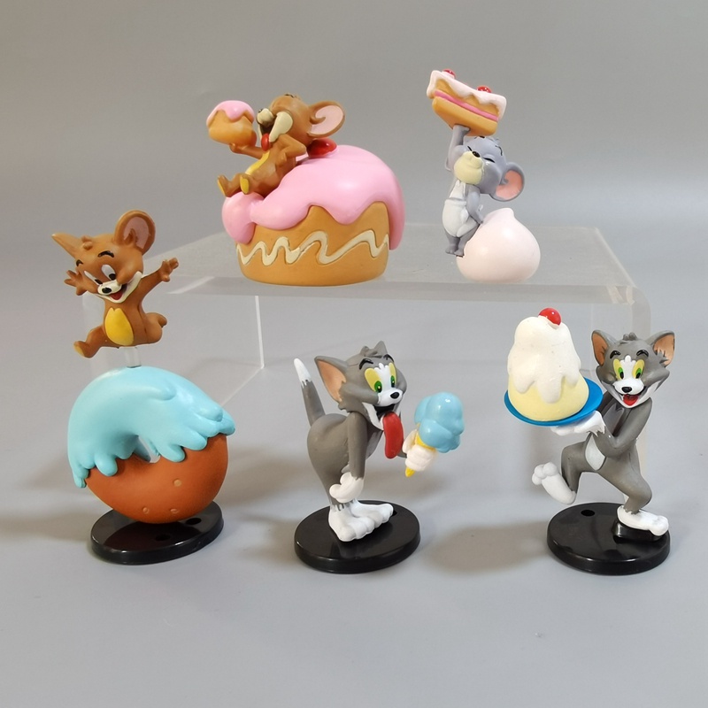 Tom and Jerry Dessert / Ice Cream Design Cake Toppers / Figurines (5 ...