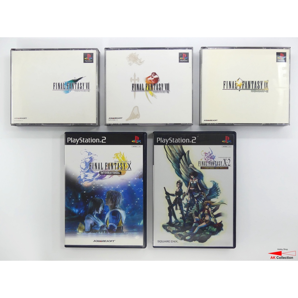 Lot 5 PS1 PS2 Final Fantasy Set Ⅶ Ⅷ Ⅸ X X-2 FF Playstation Square ...