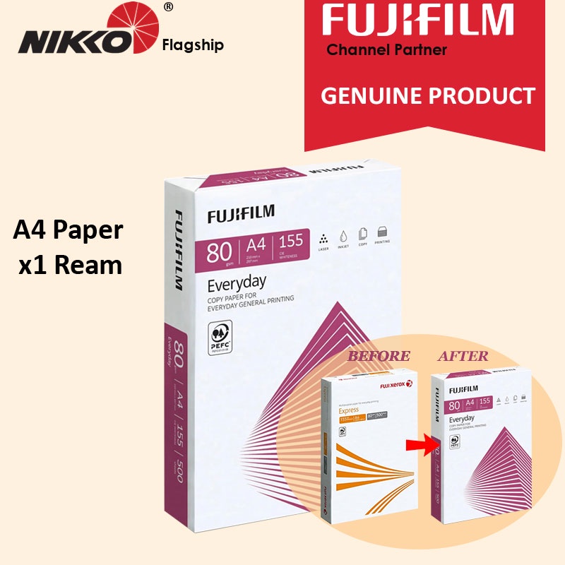 [New Packaging] Fujifilm former Fuji Xerox 80g A4 paper 500 Sheets per ...
