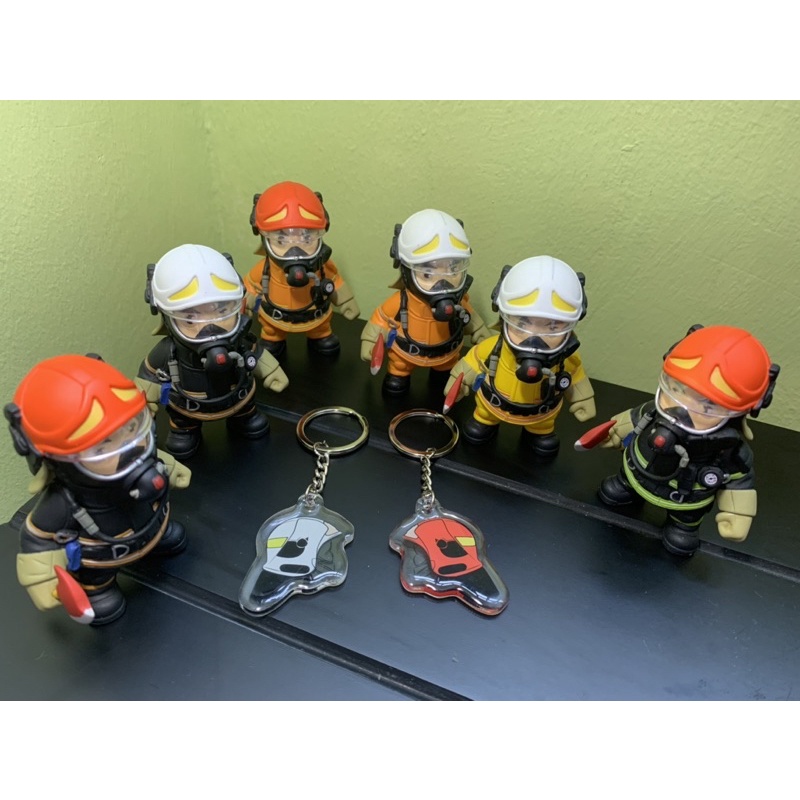 SCDF fire helmet epoxy acrylic keychain | Shopee Singapore