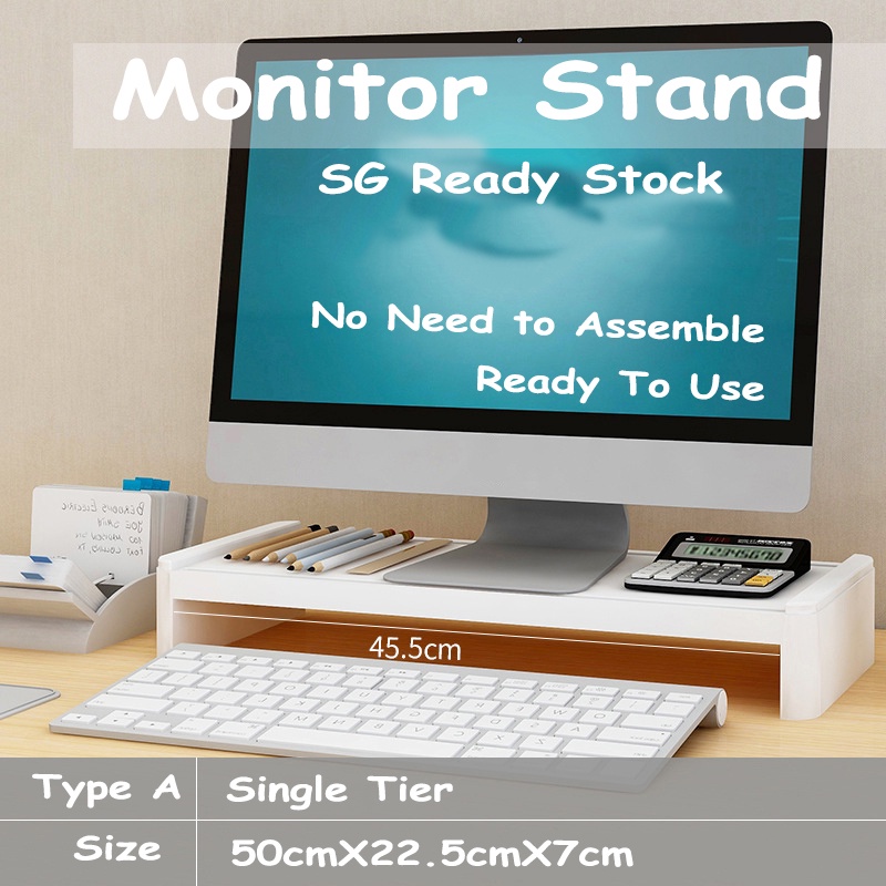ABS Material Desktop Stand Monitor Riser SG Ready Stock | Shopee Singapore