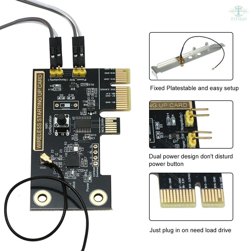 eWeLink Mini PCI-e Desktop PC Remote Control Switch Card WiFi Wireless ...