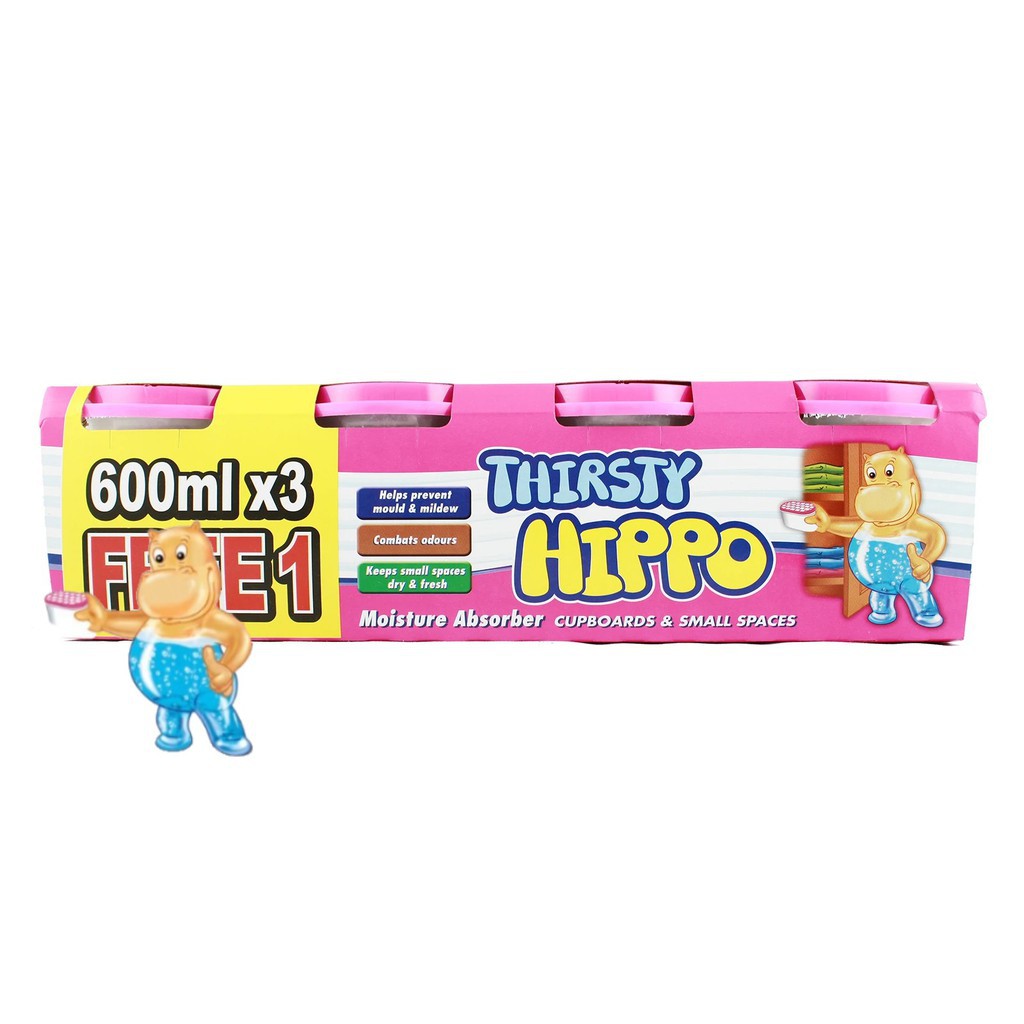 4 x Thirsty Hippo Dehumidifier 600ml | Shopee Singapore